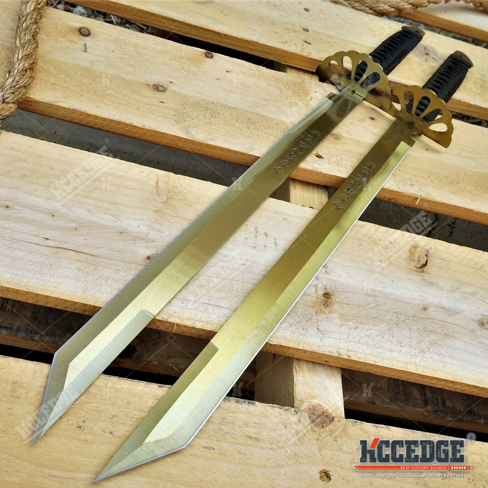 28" Dual Sword Set Ninja Full Tang Machete w/ Carry Sheath | eBay