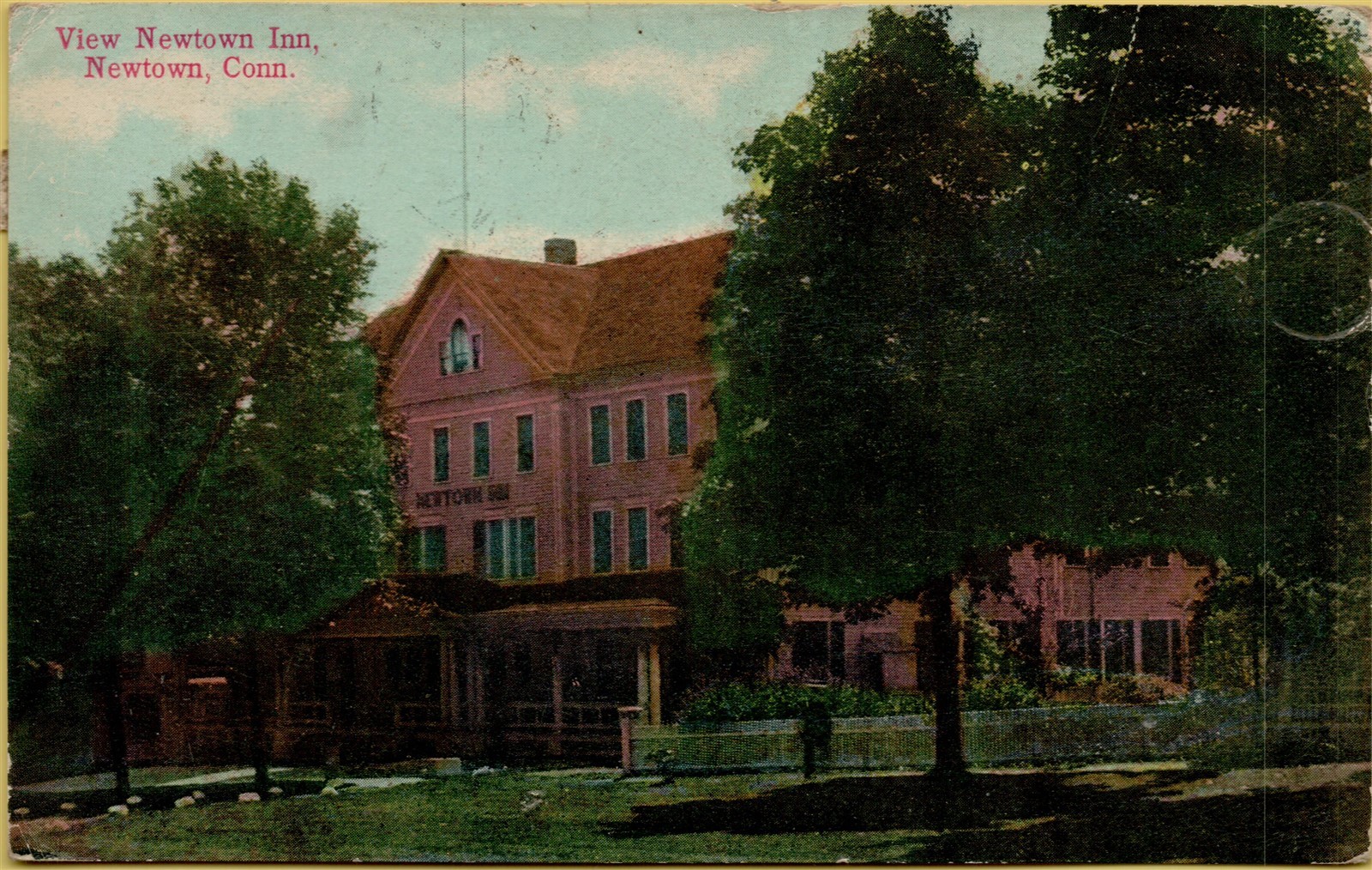 VTG 1911 Exterior View of Newtown Inn Newtown Connecticut CT Postcard ...