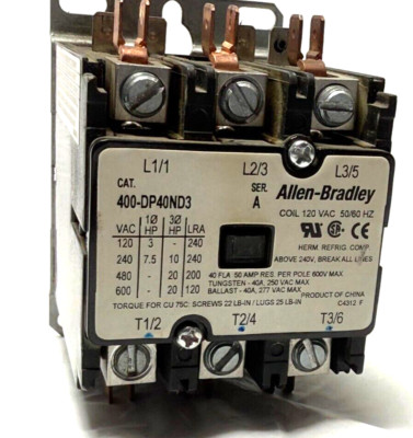 Allen Bradley 400-DP40ND3 Ser A Definite Purpose Contactor | eBay