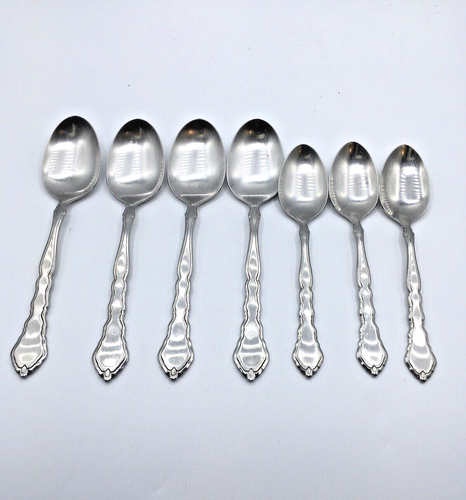 Oneida Community Satinique 3 - Teaspoons 4 - Soup Spoons Stainless Flatware | eBay