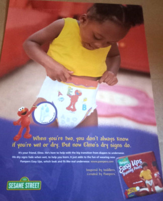 2003 print ad page - Pampers Easy Ups diaper pants cute little Girl ...