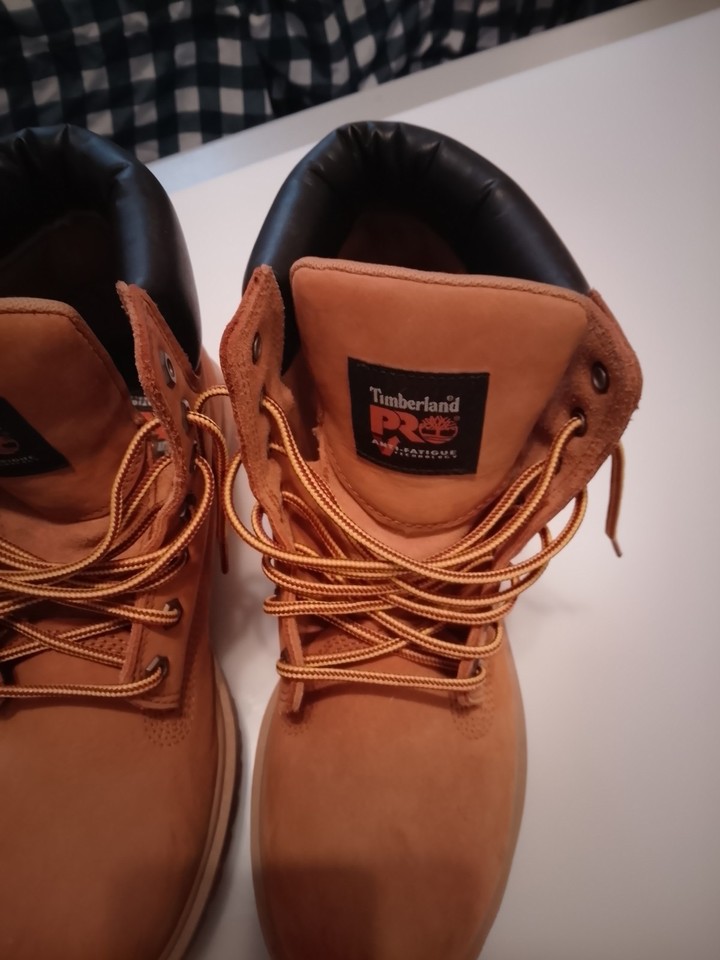 Timberland PRO Construction Steel Toe Boot Tan Leather Mens Sz-9. New ...