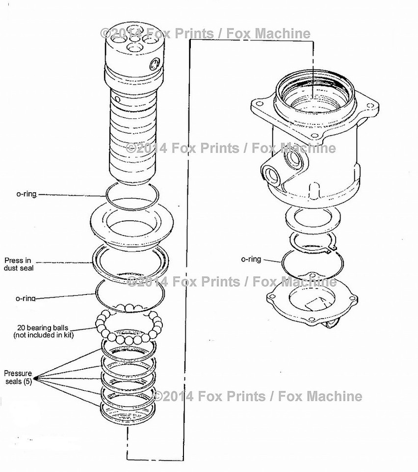 Seal Kit Hitachi EX100 EX120 EX150 EX200 Excavator Center Joint Rotary ...