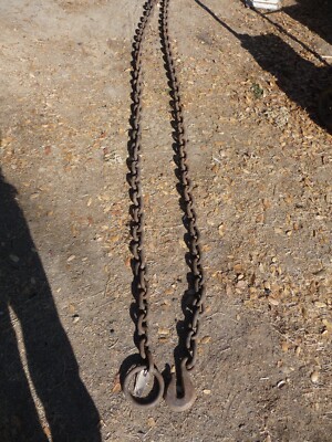 1/2" X 16' Heavy Wrecking, Log, Dozer Tow Chain with Hook & Ring #2 | eBay