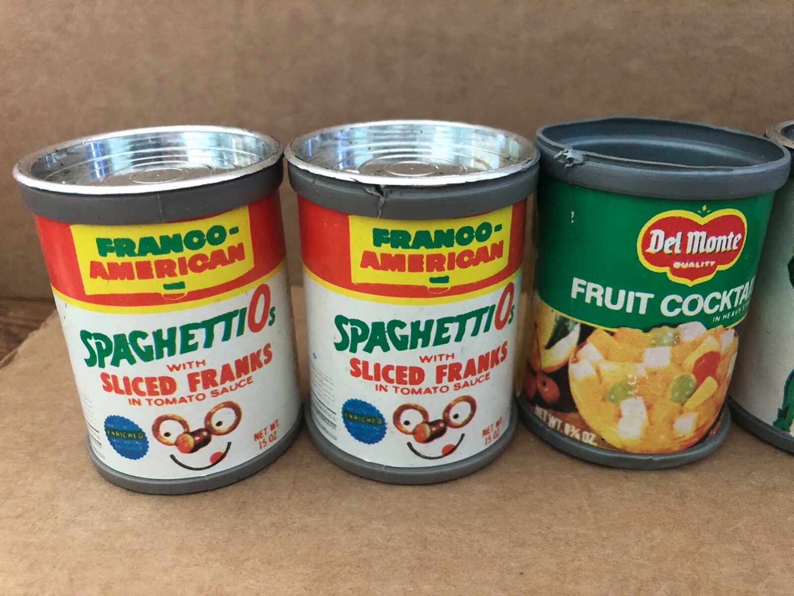 Vintage DOLLHOUSE MINIATURES Canned Food Cans 9pcs CAMPBELL'S SOUP ...