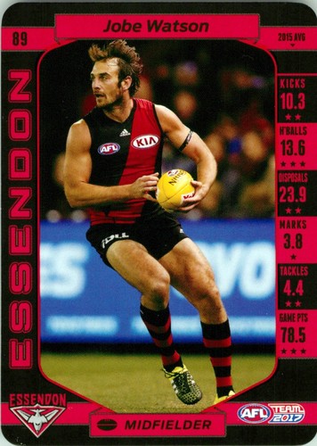 2017 ESSENDON BOMBERS AFL Card JOBE WATSON | eBay