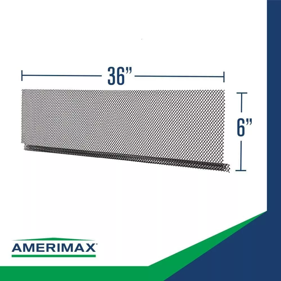 Amerimax Home Products Lock In 3 ft. Black Metal Mesh Gutter Guard (25 ...