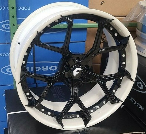 20-22" Forgiato Quadri Ecl Concaved Black and White Wheels Vanderhall ...