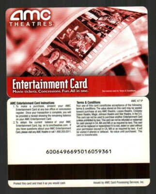 AMC Film Strip, Fun All in One ( 2006 ) Gift Card ( $0 ) V2 | eBay