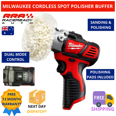 Milwaukee Cordless Spot Polisher Sander Buffer 12V Detailer Skin M12BPS ...