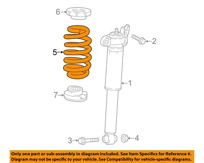 GM OEM 17-23 Acadia Rear Suspension Shocks Components-Spring 84056061 ...