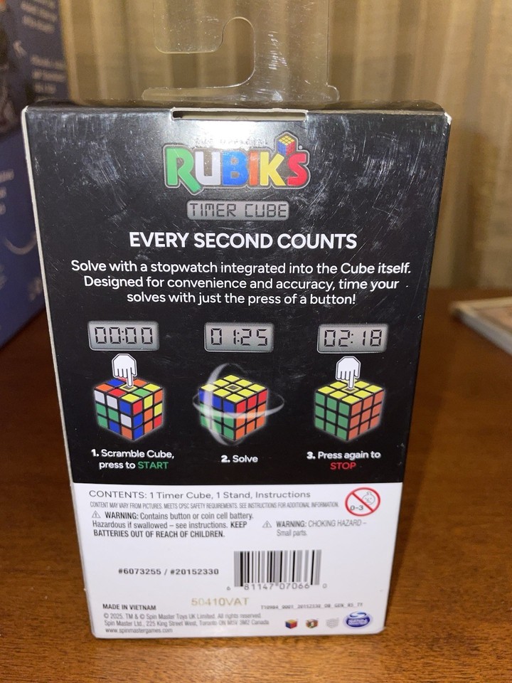 Rubik’s Cube, Timer Cube, Clear Display, Beat Your Time, Brain Teaser ...