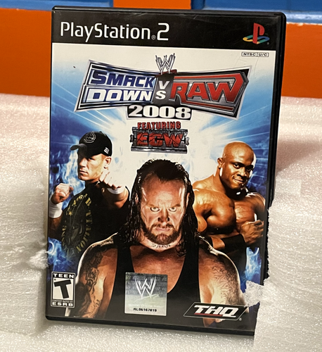 WWE Smackdown VS Raw 2008 (PS2, 2007) CIB TESTED rare Pro Wrestling ...