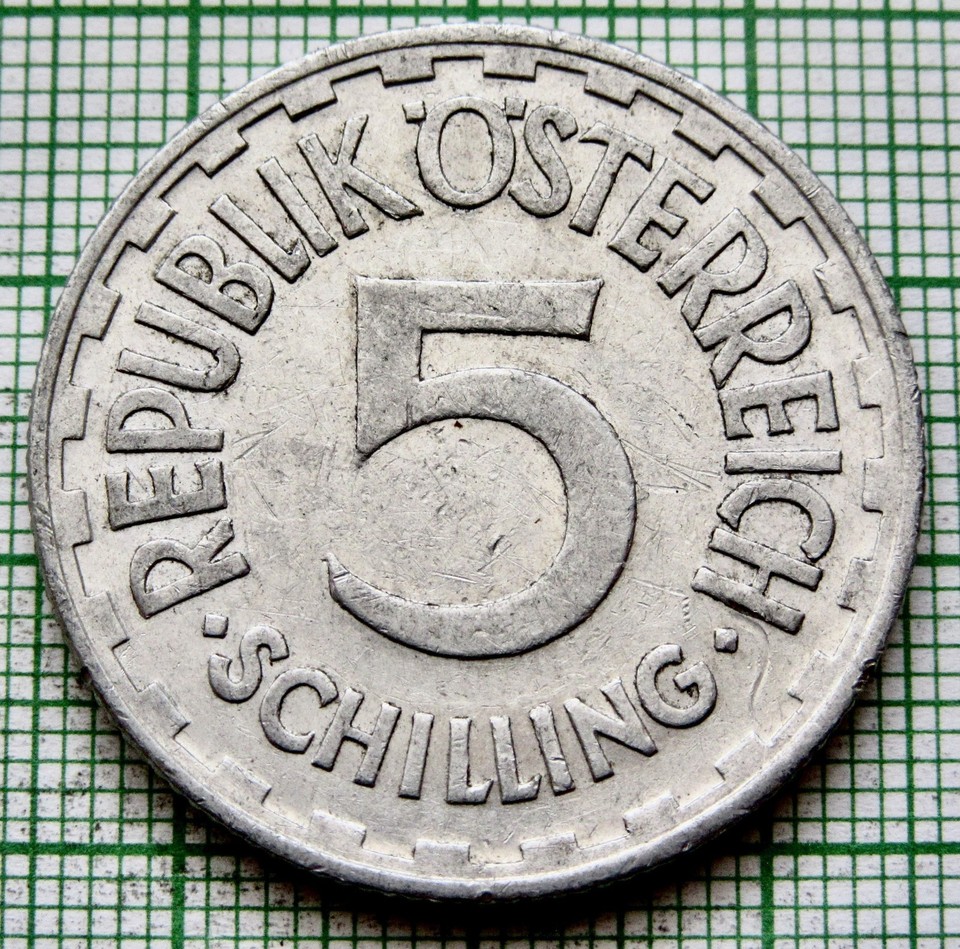 AUSTRIA 1952 5 SCHILLING, POST-WWII ALUMINIUM yes we do combine postage | eBay UK