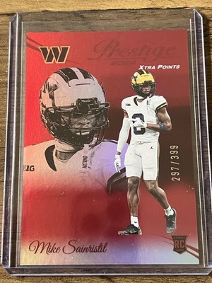 2024 Panini Prestige #337 Mike Sainristil #337 Red Xtra Points 297/399 ...