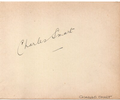 CHARLES SMART - Signed Autograph Album Page - MUSIC - ORGANIST | eBay UK