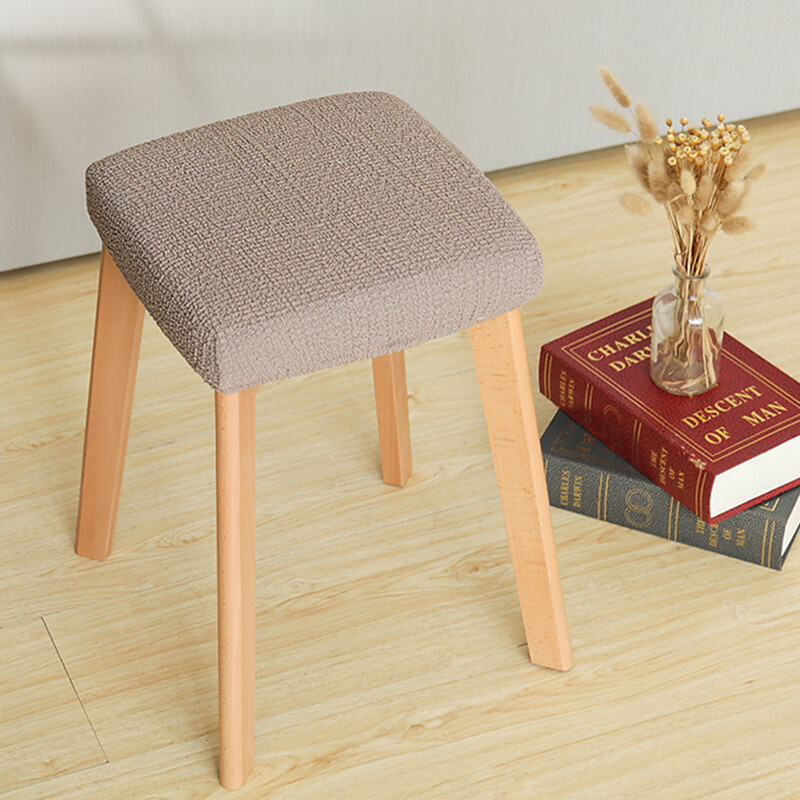 Square Stool Chair Cover Elastic Universal Home Dining Table Wood Stool ...