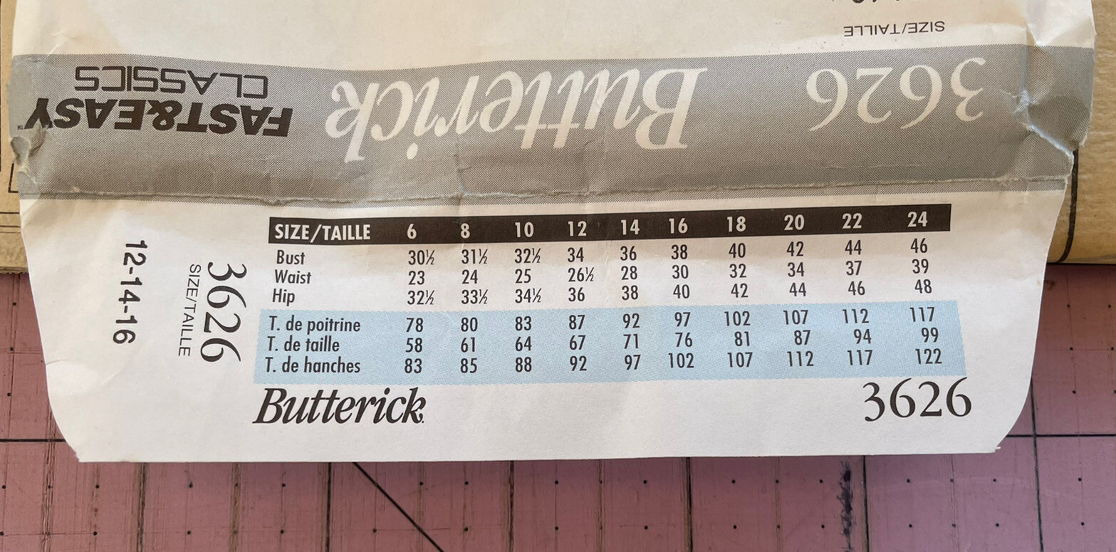 Butterick 3626 Women’s Size 12 14 16 Dress Pattern OOP | eBay