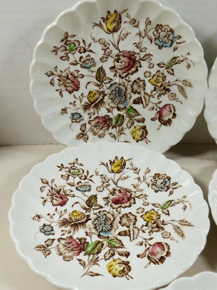 Lot of 5 Johnson Brothers Staffordshire Bouquet floral pattern Tea ...