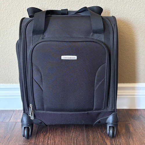 Samsonite Wheeled Rolling Carry-On Black Underseater Bag Spinner w/USB ...