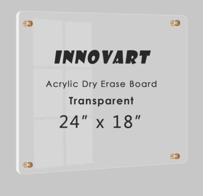 24x18 Clear Acrylic Dry Erase Board for Wall Mount Set Includes | eBay