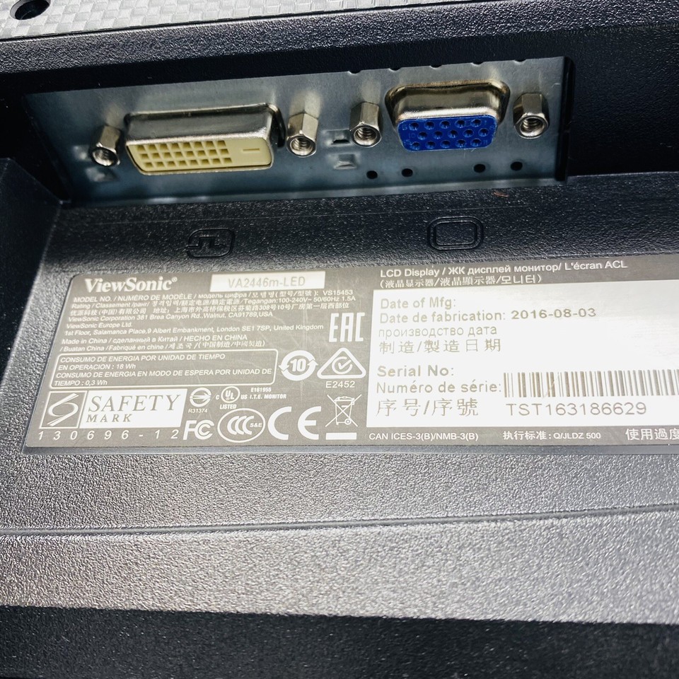 ViewSonic VA2246M-LED 22" Widescreen LED Monitor 1920 x 1080 (w/ stand ...