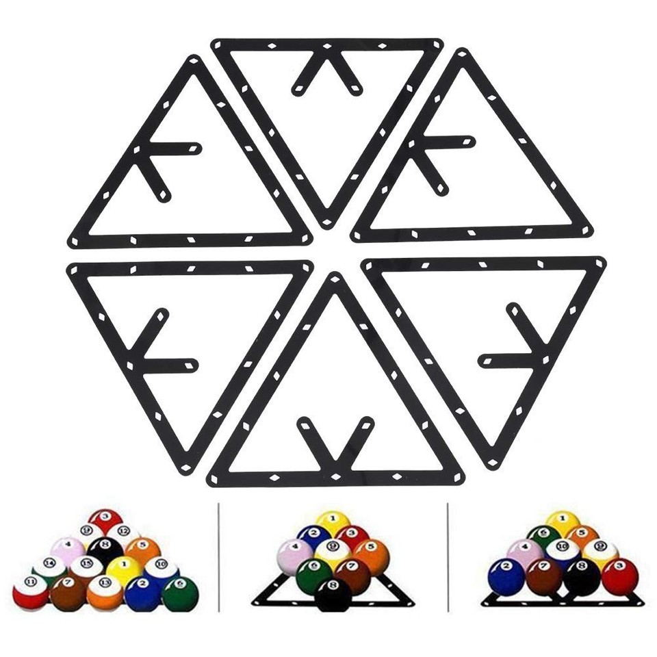 Zetiling 6pcs Magic Rack Billiards Sheet, Pool Table Triangle Ball ...