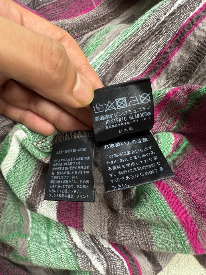 Hysteric Glamour Rip Off YSL Logo Multicolor Boxy Knit Sweater | eBay UK