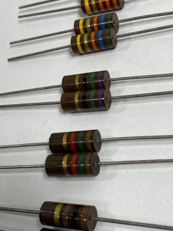 Vintage 2 Watt Allen Bradley Carbon Comp Resistors K Ohm Tube Amplifier ...