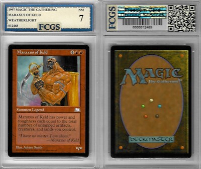 1997 MTG Weatherlight Maraxus of Keld Graded FCGS 7 NM | eBay