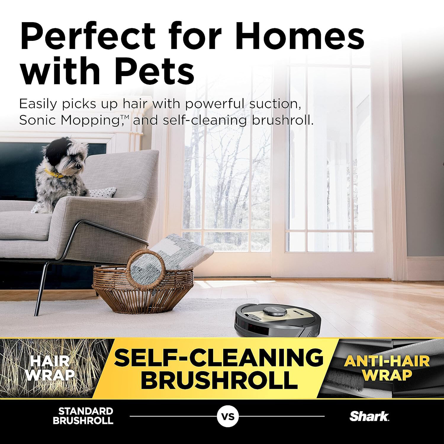 Shark Matrix 2-in-1 Robot Vacuum/Mop with Sonic Mopping, RV2410WD ...