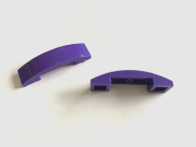 LEGO Parts: Curved Plate w/ Smooth Tiled Top, 1x4x2/3, #93273, Purple ...