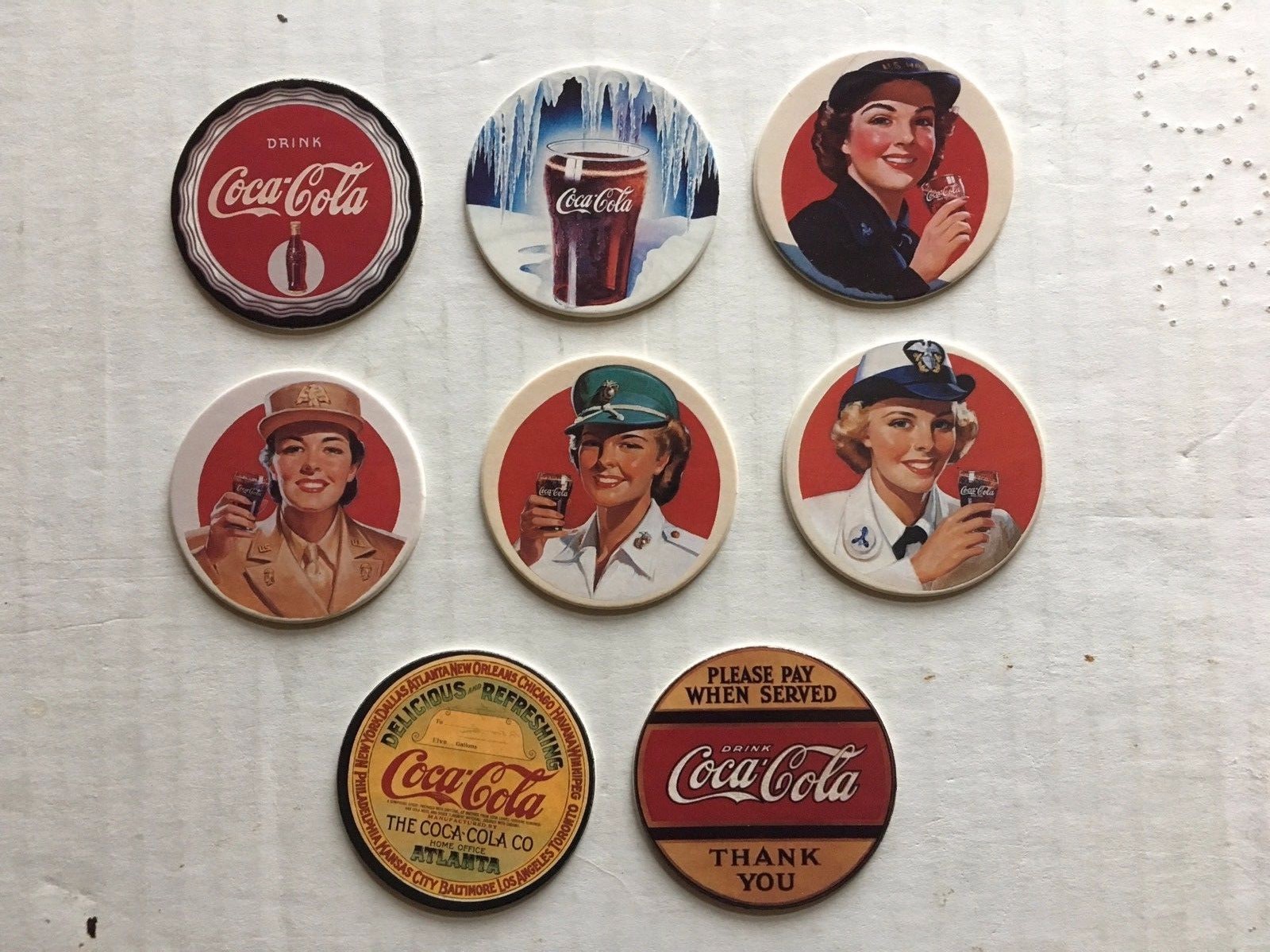 1993 Collect-A-Card Coca-Cola "Coke Cap" Pogs Series 1 and 2 Set of 16 ...