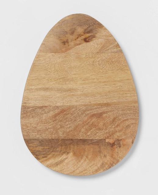 Threshold Easter Serving Board Platter- Egg Shaped Wood for sale online ...
