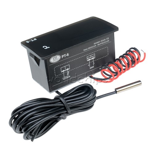 PT-6 220V Thermometer LED Digital Display -50℃~+110℃ Temperature Meter ...