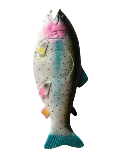 1 FAKE RUBBER FISH 13" Trout Foam Funny Joke Gag Clown Prop Toy Soft ...