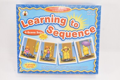 CHILD'S LEARNING TO SEQUENCE 6-SCENE SETS 48 DURABLE 4.5"X3.75" CARDS ...