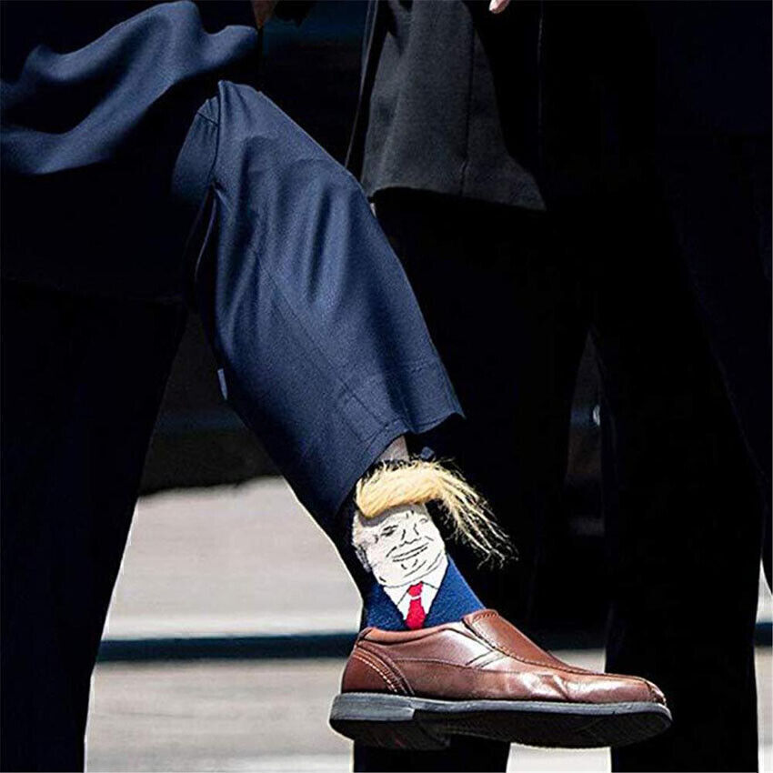 President Donald Trump Socks Hair Fathers day Gift For Him Dad Novelty ...