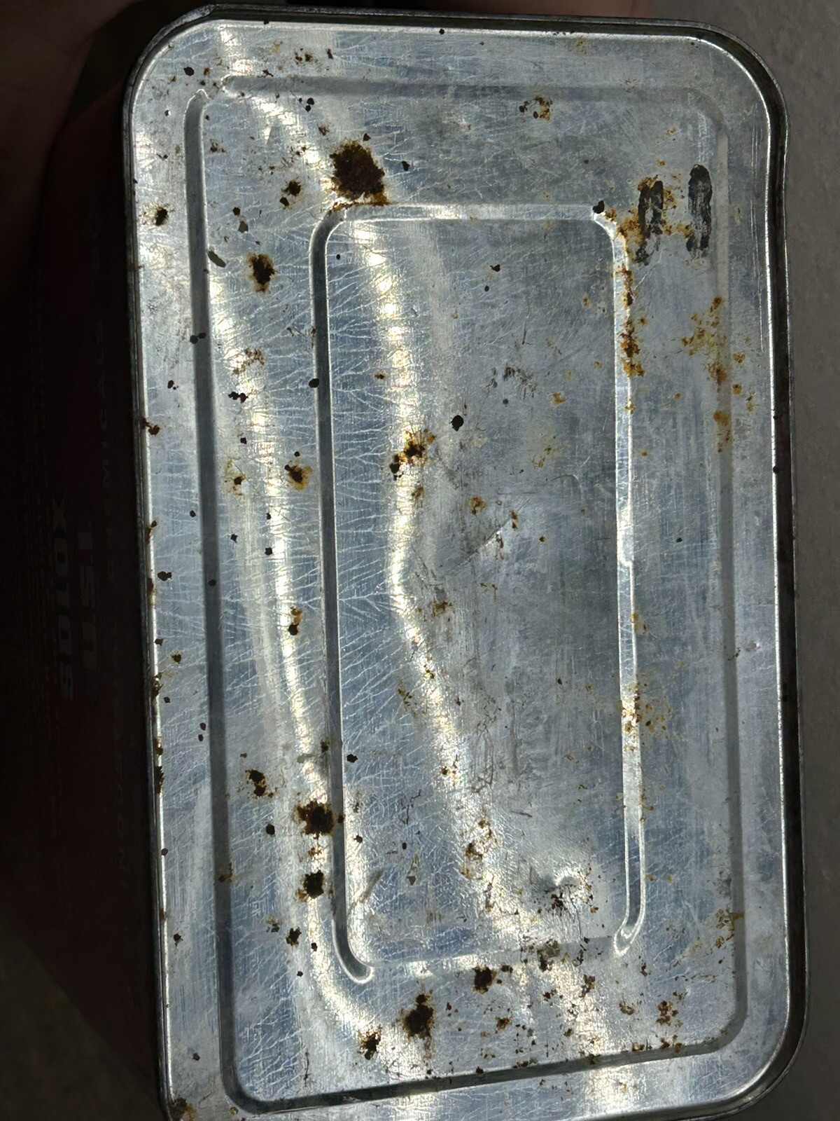 Vintage Empty SOLOX 1 Gallon Tin Can - Solox Denatured Alcohol Solvent ...