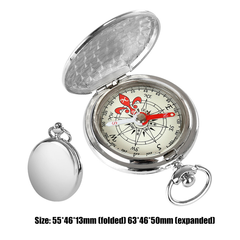 Portable Flip Cover Pocket Watch Compass Camping Boating Compass ...