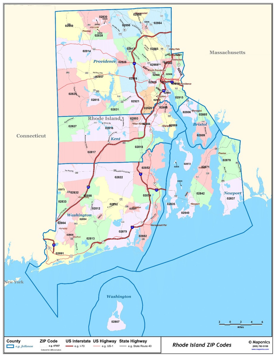 Printable Map Of Rhode Island