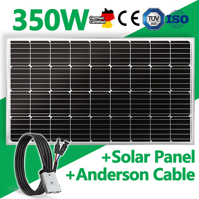 350W Solar Panel 12V 350 Watt Mono Caravan Camping Home Power Charging ...