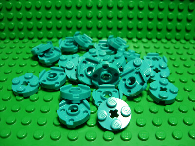 ** 25 CT LOT ** Lego NEW dark turquoise 2 x 2 round plate pieces Lot of ...