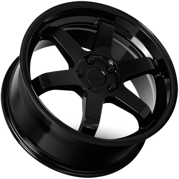 (Set of 4) Katana Racing KR08 17x7.5 5x4.5" +40mm Gloss Black Wheels ...