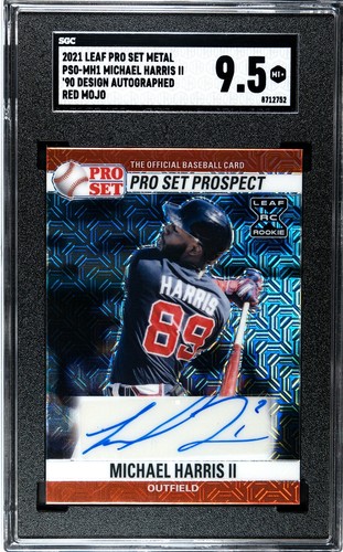 2021 Leaf Pro Set Metal Michael Harris II Rookie RED MOJO SGC 9.5 w/10 ...