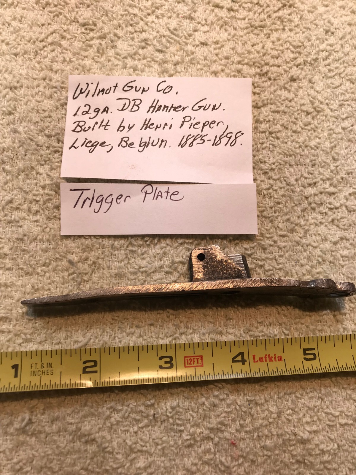 Wilmot Gun Co. (H. Pieper) Hammer DB, 12 ga, Trigger Plate | eBay