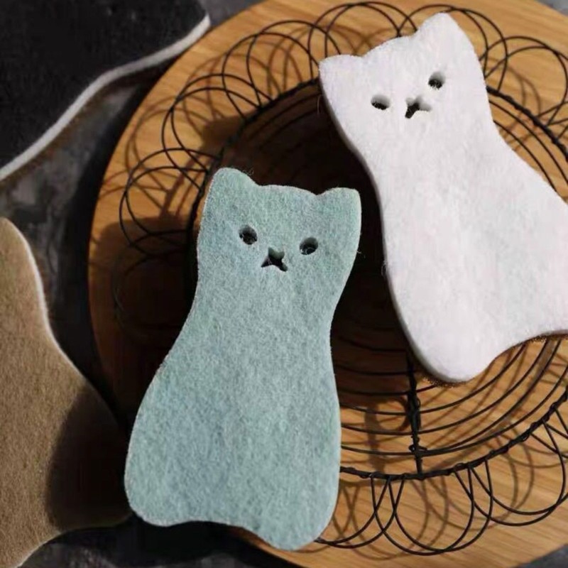Soft Cat Sponge Set Gentled Cleaning Sponge Pad for Kitchen Bathrooms ...
