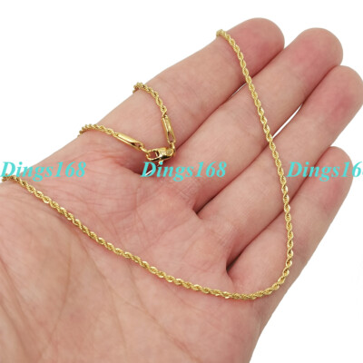 18K Gold Filled 16"- 32" INCH Classic Rope Chain Necklace, Multiple ...