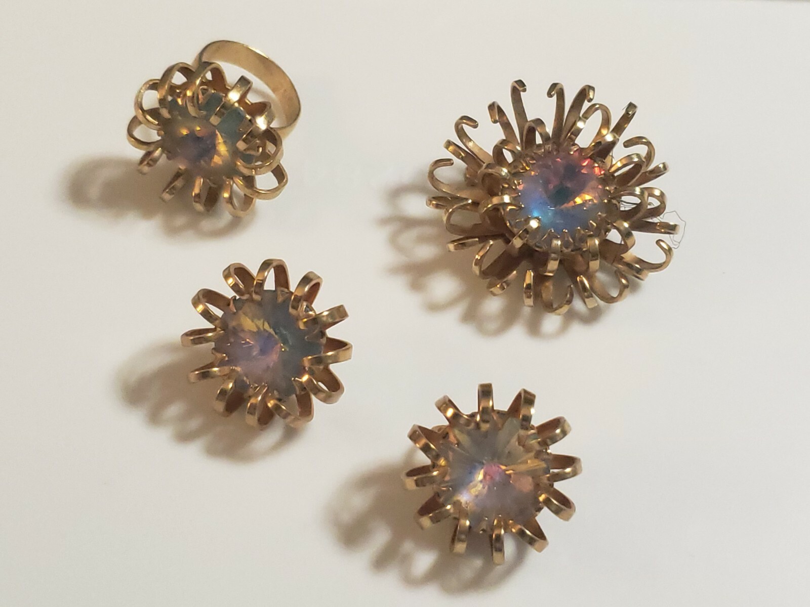 SARAH COVENTRY MYSTIC BLUE SET FLOWER EARRINGS RING B… - Gem