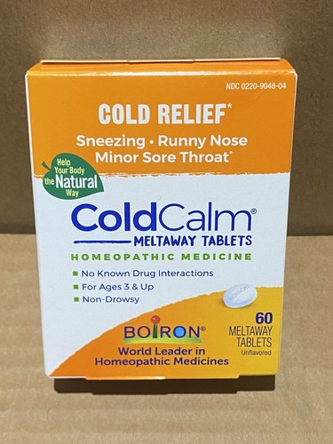 BOIRON ColdCalm Homeopathic Medicine 60 Meltaway Tablets. New. Exp 10/ ...